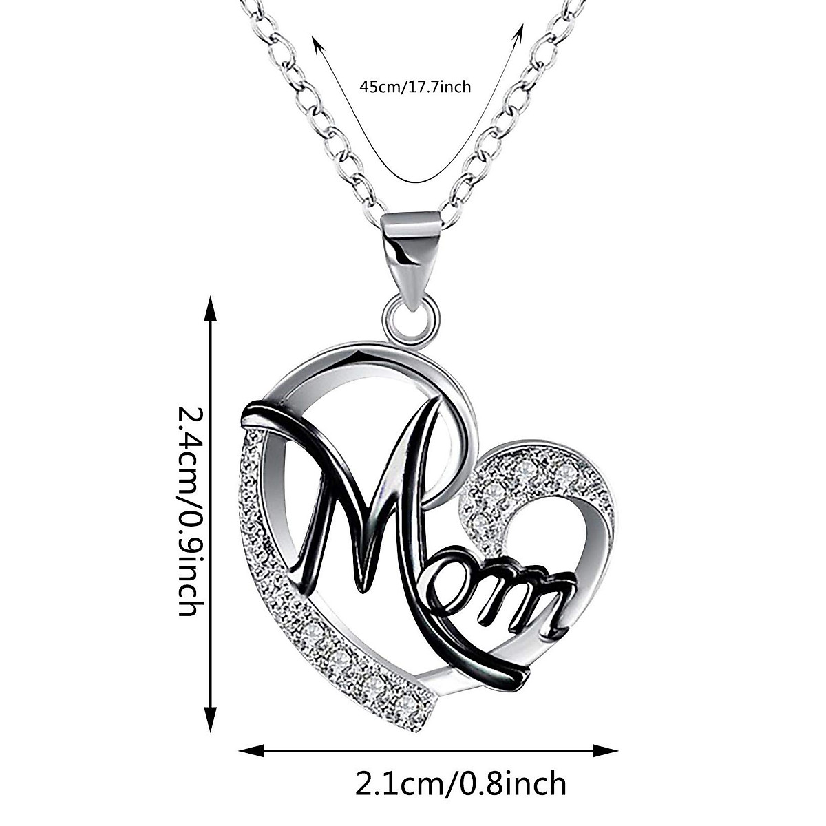 iLH Clearance Deals MOM Letter Pendant Womens Charm Engagement Crystal Rhinestone Necklace Jewelry Gift by (P)