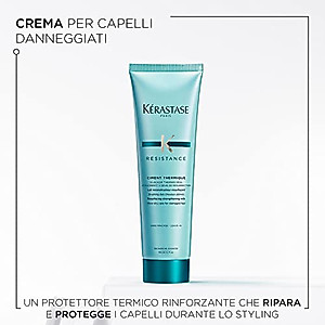KERASTASE Resistance Ciment Thermique Hair Serum and Blow Dry Primer | Heat Protectant for Damaged Hair | Reduces Breakage and Hydrates Hair | For All Hair Types | 5.1 Fl Oz