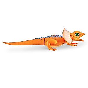 Robo Alive Lurking Lizard Series 3 Orange by ZURU Battery-Powered Robotic Light Up Interactive Electronic Reptile Toy That Moves (Orange)