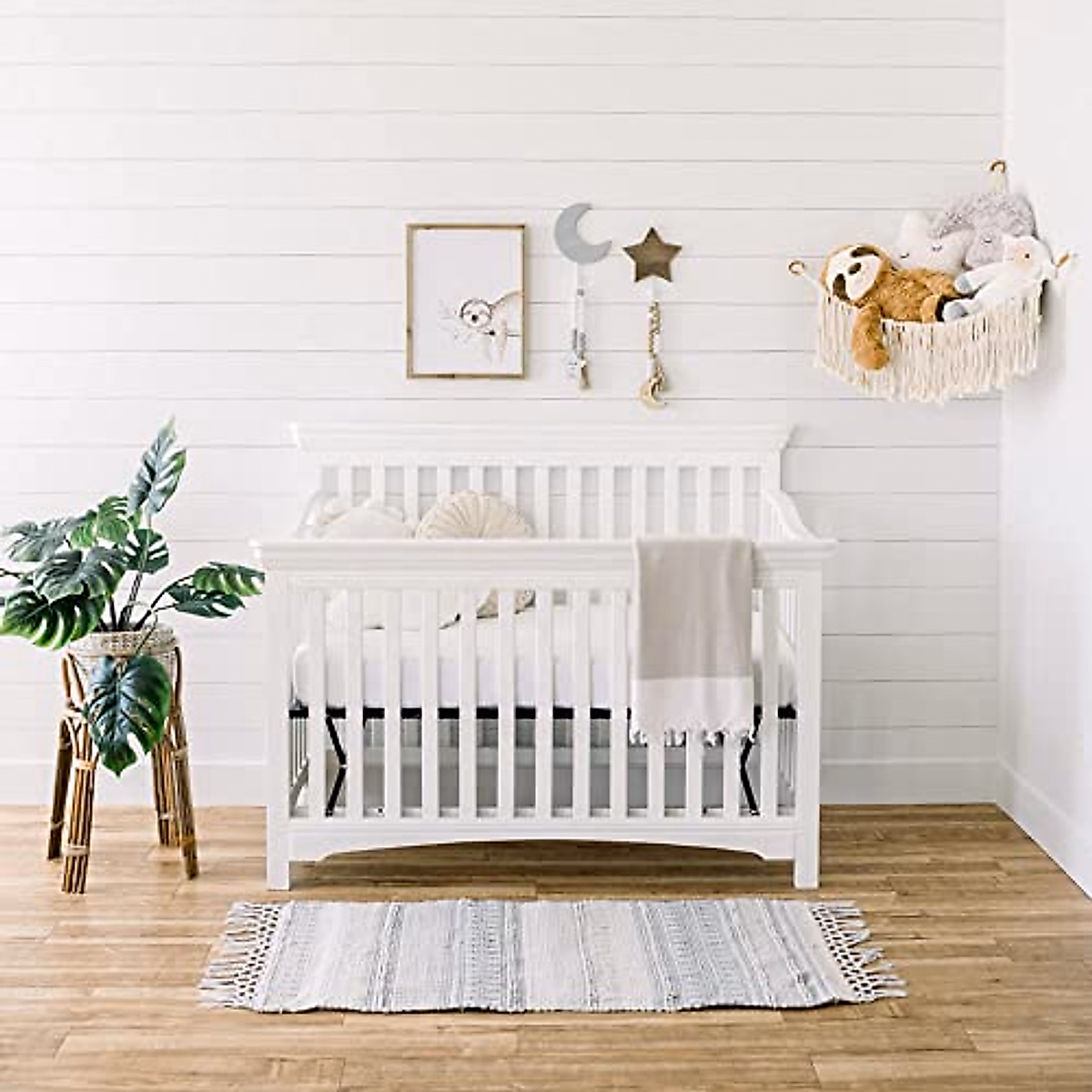 Macrame Stuffed Animal Net or Hammock – Toy Hammock for Stuffed Animals w/ Hooks - Stuffed Animal Hammock Holds Plushies, Yarn Skeins, Towels & More – Stuff Animal Hammock - Boho Nursery Decor