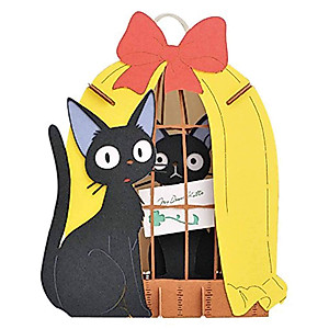 ensky Kiki's Delivery Service Jiji in Cage Paper Theater (PT-085) - Official Studio Ghibli Merchandise