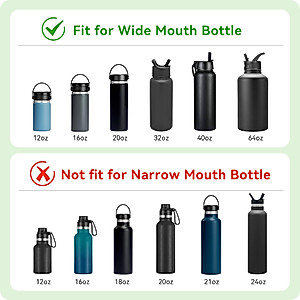 Prurex Straw Lid for Hydro Flask 12 16 18 20 32 64 oz Wide Mouth Bottle, Replacement Lid with Straw for Hydroflask,Thermoflas,Iron Flask,Takeya,simple modern