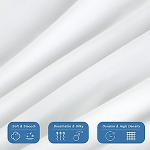 Full XL Fitted Sheet and Full XL Mattress Protector Waterproof, Fitted Bed Sheet for PillowTop Thick Mattress 21" Extra Deep Pocket White, Cotton Terry Mattress Cover Noiseless Kids Pee Bed 18"