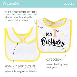 The Peanutshell Holiday Bibs Set, Terry Cloth 9 Pack for Feeding, Teething or Drooling, Baby’s First Year