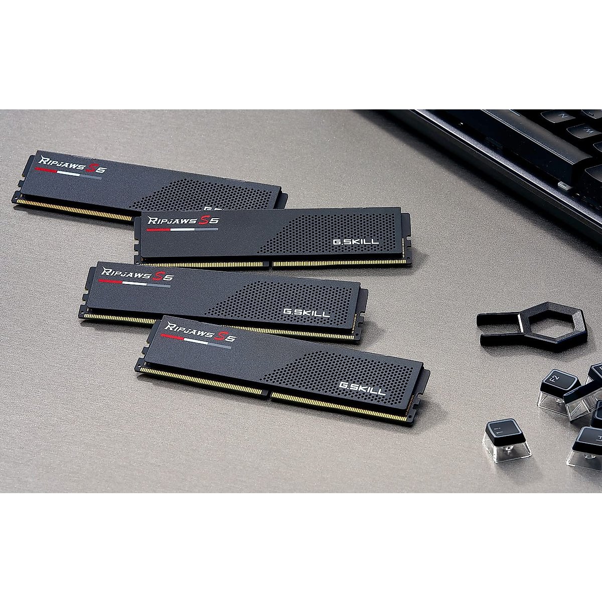 G.SKILL Ripjaws S5 Series (Intel XMP 3.0) DDR5 RAM 32GB (2x16GB) 6000MT/s CL30-40-40-96 1.35V Desktop Computer Memory UDIMM - Matte Black (F5-6000J3040F16GX2-RS5K)