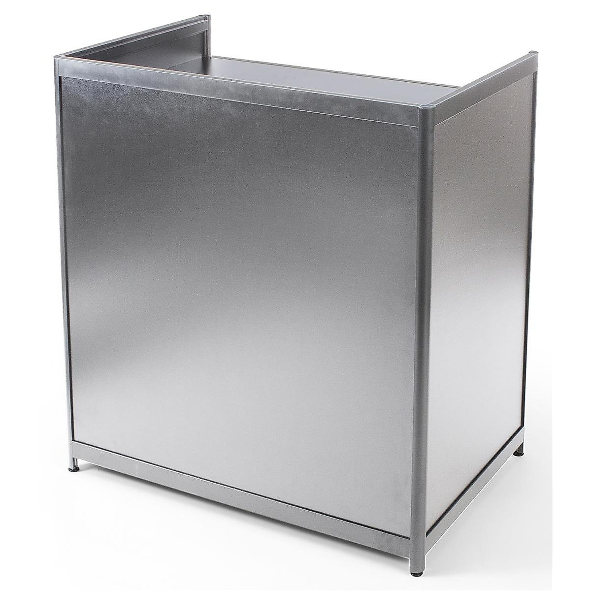 Displays2go, Laminated Registered Stand, Laminated MDF & Aluminum Construction – Silver Finish (JBQCW36)