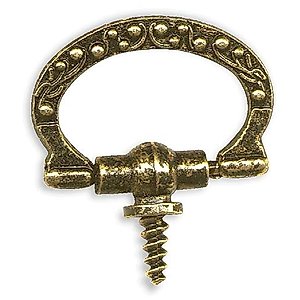 Antique Brass Ring Hanger, Oval Style (Pack of 12)