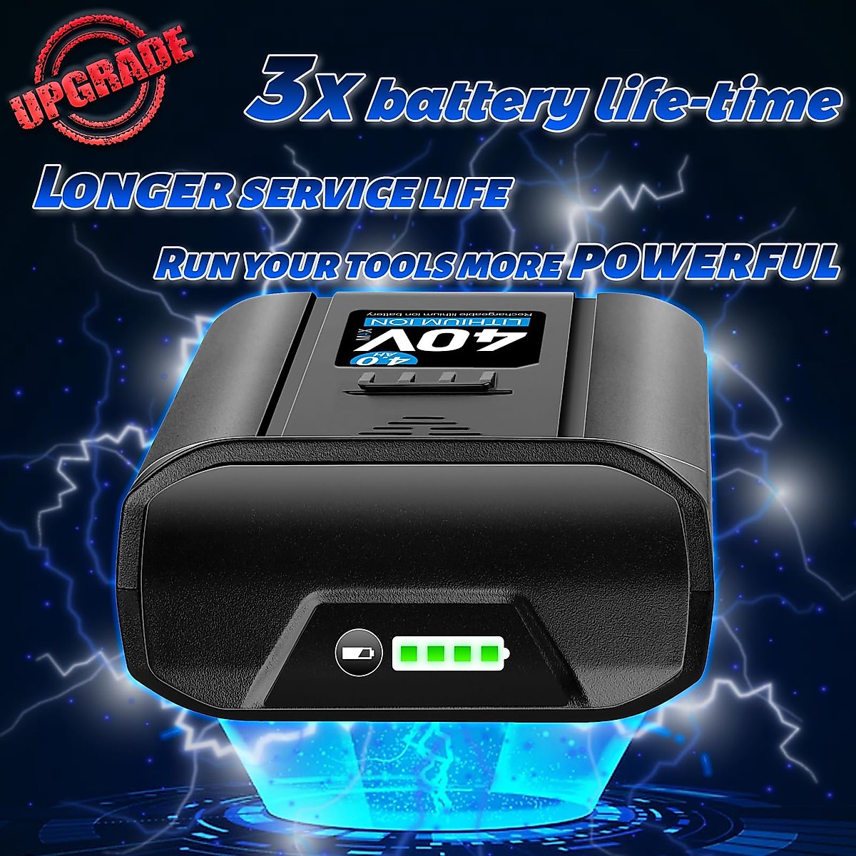 TenHutt 【3rd-Generation】 4.0Ah 40V Replace Battery for Kobalt 40V MAX 2540C-06 High Capacity Lithium-ion Battery KB440-03 KB2540C-06 KB640-03 KB240-06 for Cordless Power Tools