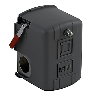 Telemecanique Sensors 9013FHG12J52M1 Air-Compressor Pressure Switch, 125 Psi Set Off, 30 Psi Fixed Differential, 1/4" Npsf Internal, Auto/Off Cut-Out Lever