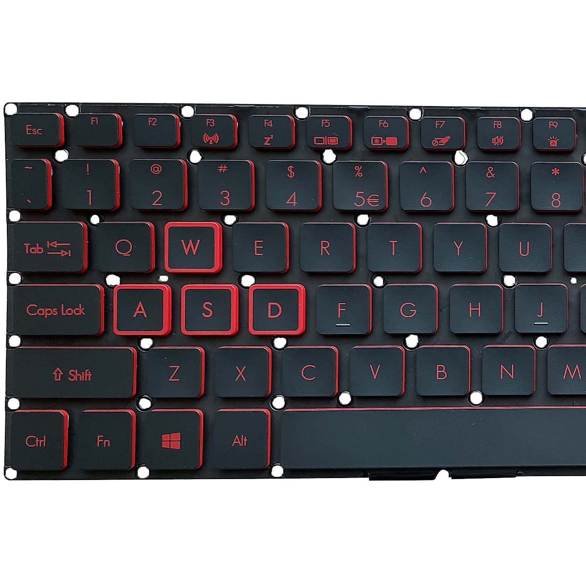 KB US Layout Notebook Keyboard for Acer Nitro 5 AN515 AN515-51 AN515-52 AN515-53 Series Laptop P/N: N17C1 N16C7 Series red Font, with Backlight, Frameless