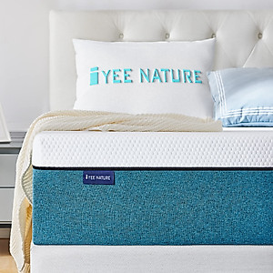 IYEE NATURE Queen Mattress, 12 inch Gel Memory Foam Mattress in a Box, Foam Bed Mattresses Firm Foam Mattress,Queen Size Mattress 60 * 80 * 12 inch