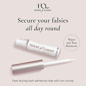 House of Lashes Eyelash Glue - Latex-Free Eyelash Glue for Sensitive Eyes - Effective for All Day Wear Clear Lash Glue for Strip Lashes, 2 Count