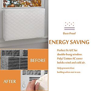 Foozet Indoor Air Conditioner Cover Double Insulation, XS Beige