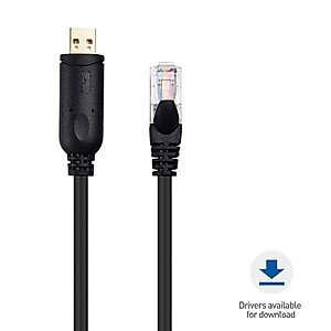 Cable Matters USB to RJ45 Serial Console Cable (Compatible with Cisco Console Cable, Rollover Cable) with FTDI 6 Feet