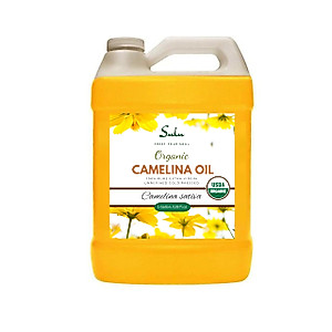 SULU ORGANICS 100% Pure Extra Virgin USDA Organic Unrefined Cold Pressed Camelina Seed Oil 1 Gallon (128 FL.OZ)