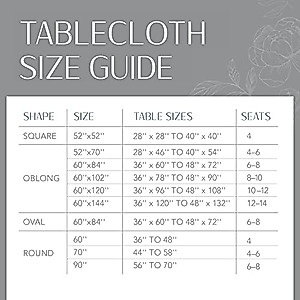 Elrene Home Fashions Holiday Tree Trimmings Fabric Tablecloth, Christmas Tablecloth, 60"X84", Oval