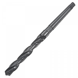uxcell 13.2mm Twist Bit Jobber Drill Bit with MT1 Morse Taper Shank, 95mm Flute Length High-Speed Steel Black Oxide Taper Shank Drill Bits