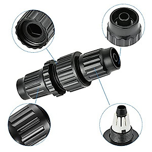 Milkary 5 Sets Garden Expandable Hose Repair Kit, Plastic Water Faucet Adapter Hose Female Male Connectors with 10 Pieces 3/4 Inch Rubber Gaskets, Garden Hose Fittings