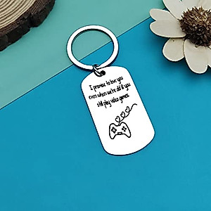 Funny Keychain Gifts for Gamer Boyfriend Girlfriend Valentines Day Gift Video Games Keychain Gift Christmas Anniversary Birthday Wedding Gifts for Men Gamers Husband Couple Keyring Game Player Gifts