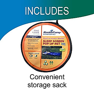 Atwater Carey Sleep Screen Pop-Up Mosquito Net with Permethrin Bug Repellent