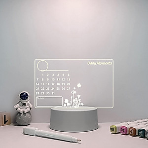 PONPRNGY Note Lamp Write On - Acrylic Dry Erase Board with Light, Creative Night Light with Message Board, LED Acrylic Memo Board with Pen, LED Letter Message Board for Office School Home (USB/B)