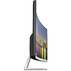 HP 34f 34” Curved Monitor with AMD FreeSync Technology | Ultra-Wide Quad HD Resolution (3440 × 1440p), IPS Display, and 3-Sided Low Bezel, 1-Yr Warranty (6JM50AA)