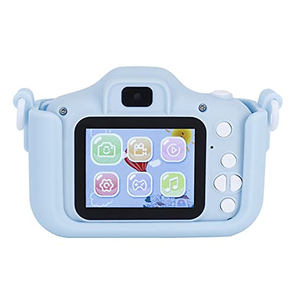 Zyyini Children's Camera Toys, 2.0inch IPS Screen Display Eye Protection Camera, 40MP Front Rear Dual Camera Cartoon Cat Photography Camera, One-Button Smart Focus, for Children Gifts(Blue)