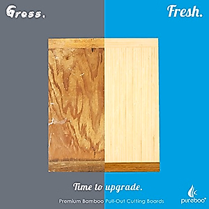 Pureboo Premium Bamboo Pull-out Cutting Board - 8 Different Sizes to Fit Most Standard Slots