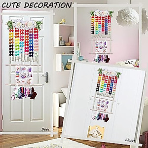 cherrboll Bows Holder for Girls, X-Large Capacity Headbands Hair Bows Organizer Stand Wall Hanger Decor for Nursery Room Toddler Women