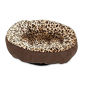 Petmate Aspen Pet Round Animal Print Pet Bed for Small Dogs and Cats 18-inch by 18-inch, Multi (26736)