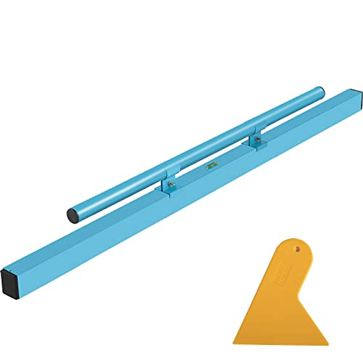 VEVOR Combo Concrete Screed, 48" Aluminum Screed Board, Concrete Screed Tool with Built-in Leveling Vial, Lightweight Concrete Screed Board with Comfortable Handle and Plastic Shovel for Construction