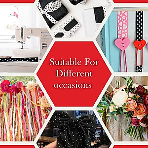 Grosgrain Polka Dot Ribbon for Gift Wrapping, Hair Bows & Party Decorations - 5/8" x 10 Yards, Perfect Easter Ribbon for Spring Crafts, Multi-Purpose Festive Ribbon [Sea Green]