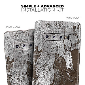 DesignSkinz Distressed Silver Texture v16 Protective Vinyl Decal Wrap Skin Cover Compatible with The Samsung Galaxy S20 (Screen Trim & Back Glass Skin)