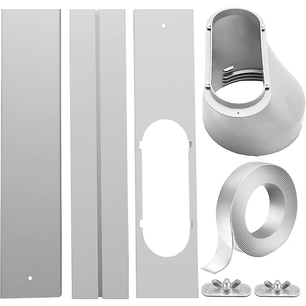 FFXWTSF Portable AC Window Kit, Air Conditioner Window Kit with Coupler Adjustable Window Seal Suitable for 5.9"/15cm Hose…