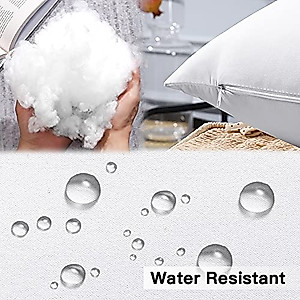 Artscope Outdoor Waterproof Throw Pillows Inserts, 18 x 18in Set of 4, Premium Fluffy Decorative Square Form Cushion Stuffer Inner Soft for Garden, Bench, Tent, Couch, Patio Furniture Pillows Inserts