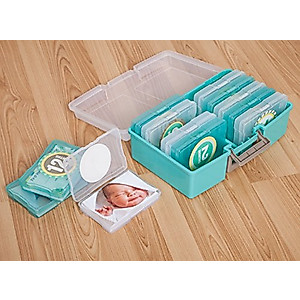 IRIS Baby's First Year Photo Keeper, 1 Pack, Baby Blue