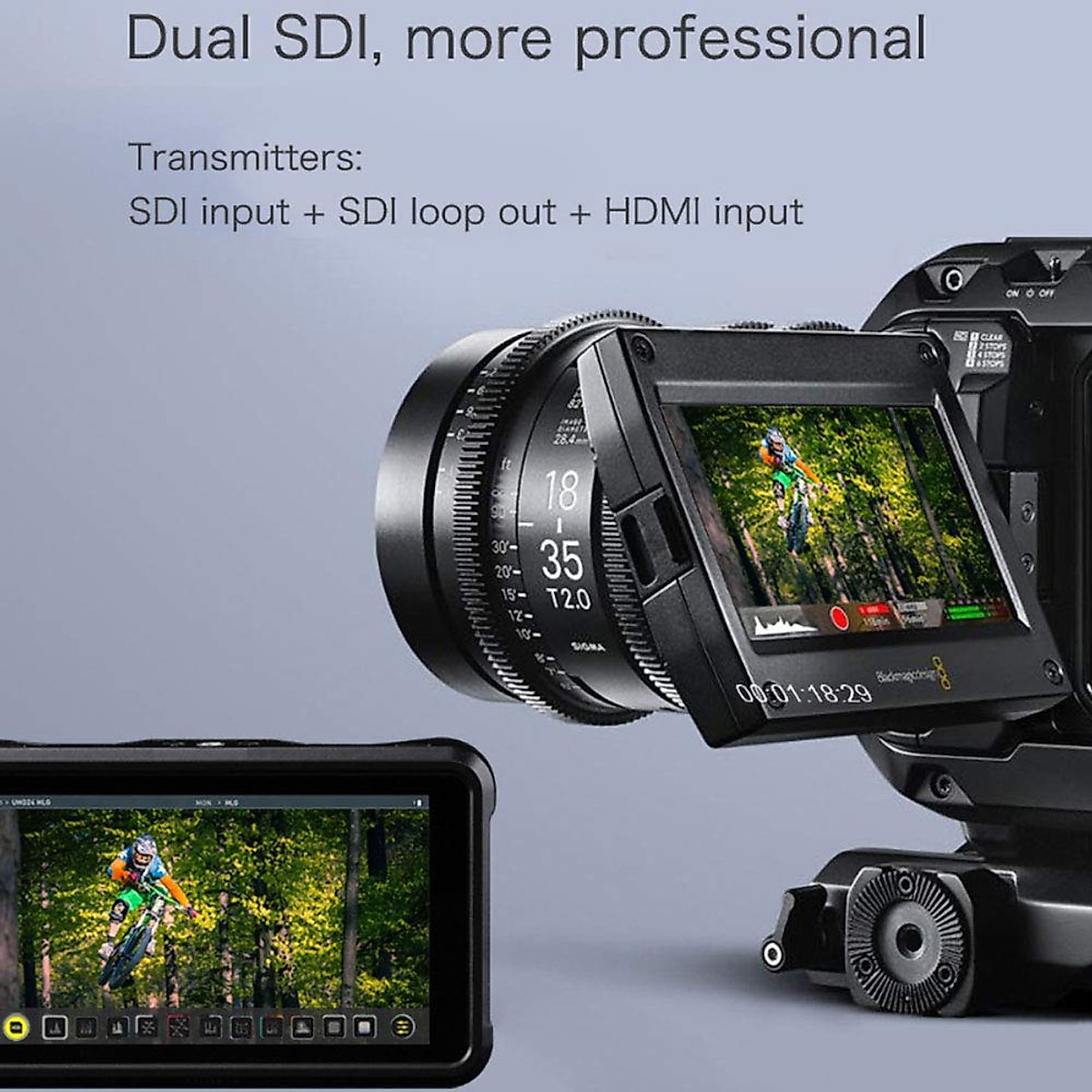 CVW Swift 800Pro Wireless Video Transmission System Set HDMI SDI HD Image Wireless 800ft Transmitter Receiver RTMP Live Streaming APP Monitor CVW 800 Pro for iPad Smartphone Monitor DSLR Camera