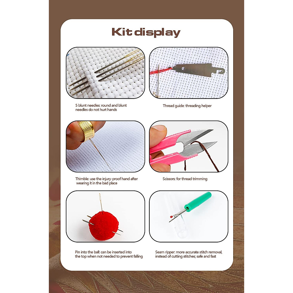 owl Cross Stitch Kits for Beginners Adults Pre-Printed Pattern 11CT DIY Embroidery Easy Needlepoint Kits Personalized Gifts for Home Decor 16x20inch