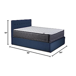 Spring Solution, 10-Inch Medium Plush Tight top Innerspring Mattress & 8" Wood Box Spring Set, Full