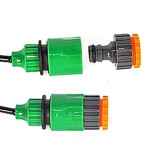 DOITOOL Garden Irrigation Drip System DIY Distribution Tubing Watering Drip Kit Distribution Tubing Hose Adjustable Nozzles Mist Cooling Irrigation System 25M for Garden Greenhouse Patio Lawn