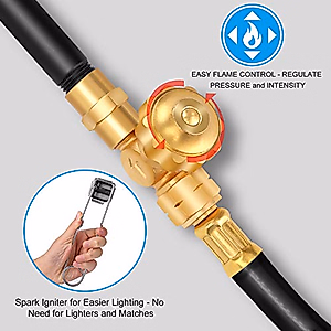 IGNIGHTER Mega-Torch Propane Weed Burner – Powerful 500,000 BTU Flamethrower – With 10' Hose and Igniter