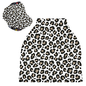Nursing Cover Breastfeeding Scarf Leopard Cheetah Print -Baby Car Seat Covers, Stroller Cover, Carseat Canopy (913g)