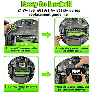 【UPGRADE】3.5Ah 14.4V Replace Battery for iRobot Roomba i7 Battery Replacement + i7 14.4Volt e/i Series J7 J7+ 7150 7550 e5 e5152 e5154 e6 i3 i3+ i4 i4+ Vacuum Cleaner irobot i7 replacement battery