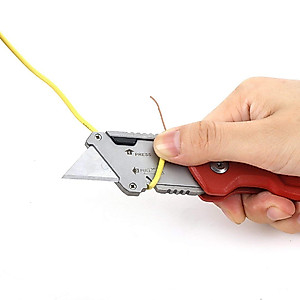 Goldblatt Folding Utility Knife with 10-piece Extra Blades and 100-Pack Utility SK2M Blades Set