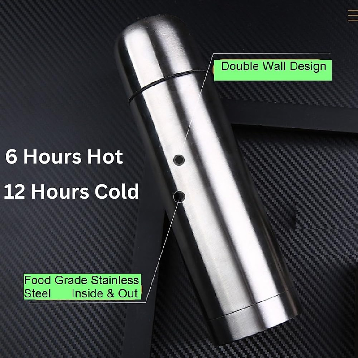 Leberna 34 Ounce Coffee Thermos | Large Thermal Water Bottle for Tea Hot & Cold Drinks | Stainless Steel Vacuum Sealed Insulated Thermos Water Flasks Bottles for Work & Travel Termo Para Cafe Bebes