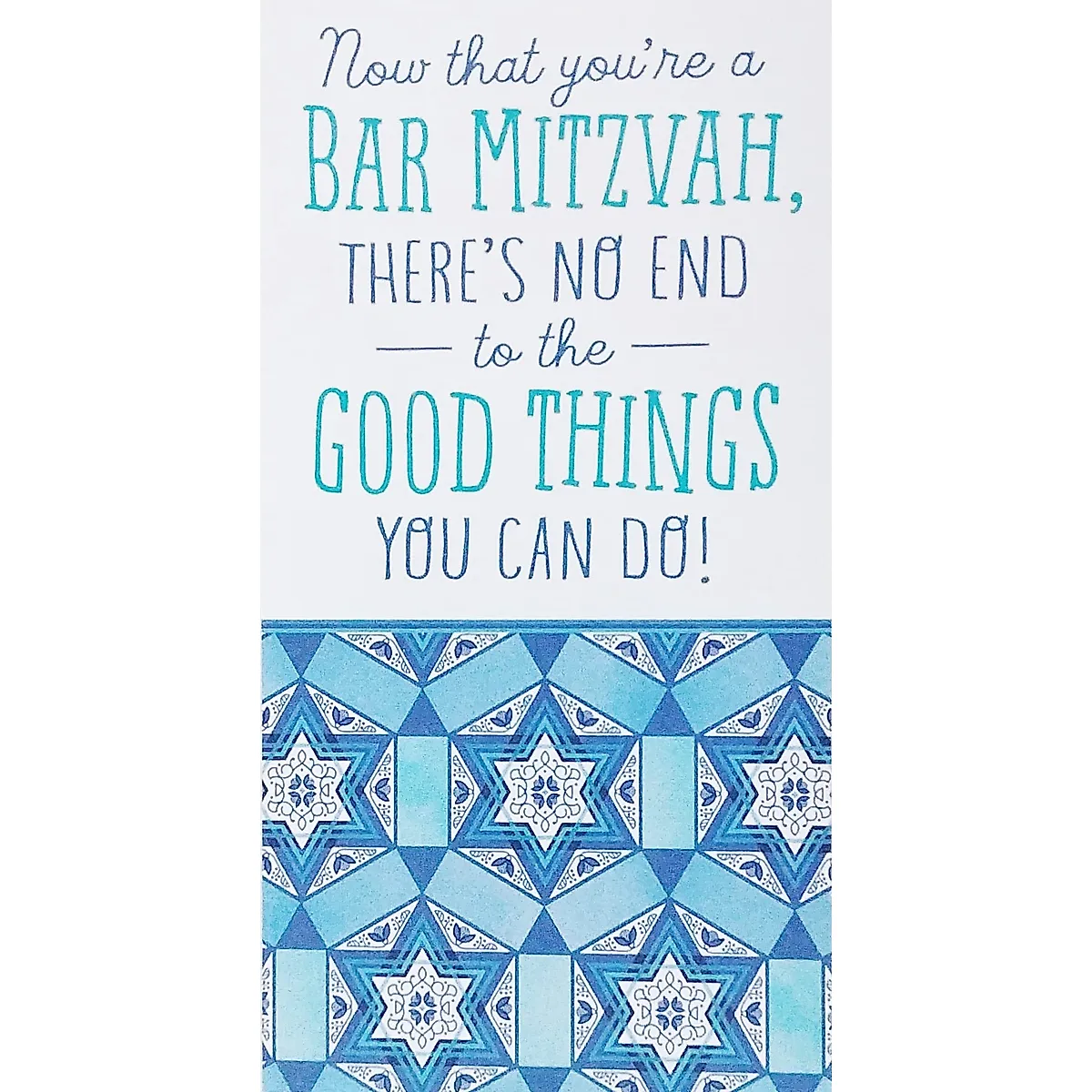 Now That You're A Bar Mitzvah There's No End To The Good Things You Can Do - Jewish Milestone Birthday Money Holder Greeting Card For Him Boy