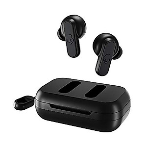 Skullcandy Dime True Wireless In-Ear Bluetooth Earbuds Compatible with iPhone and Android / Charging Case and Microphone / Great for Gym, Sports, and Gaming, IPX4 Water Dust Resistant - Black
