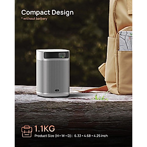 XGIMI MoGo 2 Portable Projector, Mini Projector with Wifi and Bluetooth, 400 ISO Lumens Movie Projector, Android TV 11.0, 2X8W Speakers, Auto Focus, Object Avoidance, and Screen Adaption