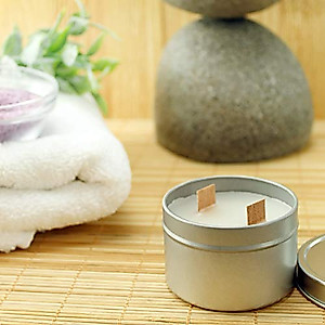 Corncuopia 4-Oz Small Candle Tins (12-Pack); Metal Storage Containers w/Slip-On Lids for Candle Making, Party Favors, Spices, Gifts, Balms & Gels