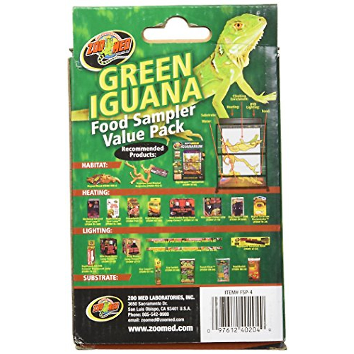 Zoo Med Laboratories SZMFSP4 Green Iguana Food Sampler